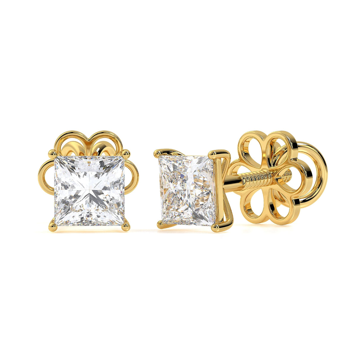 1 to 4 Carats Each MYZA (DVVS2) IGI Certified Lab-Grown Princess Cut D