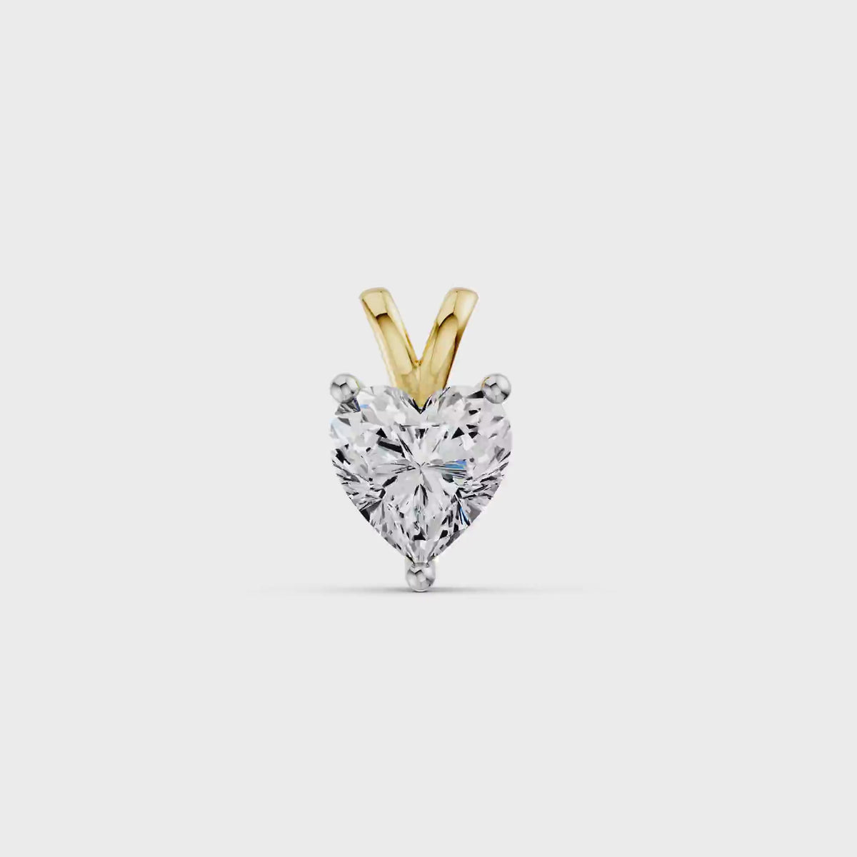 Heart Cut Lab-Grown Diamond Pendant in 18K Gold | IGI Certified | MYZA ...